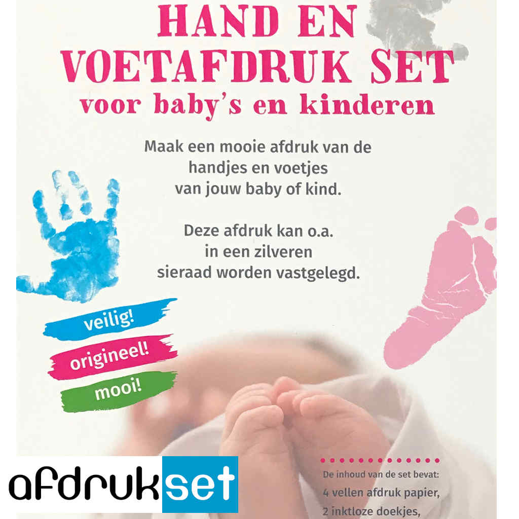 Baby handafdruk maken.