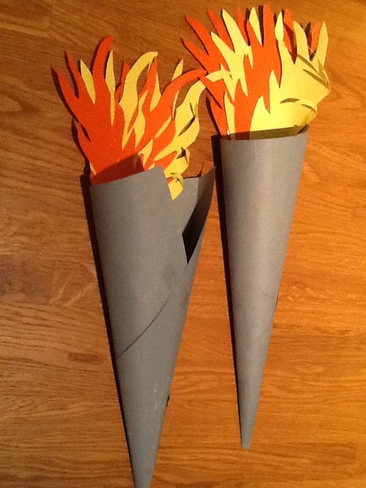 Olympische vlam knutselen | Knutsel ideeën voor kinderen